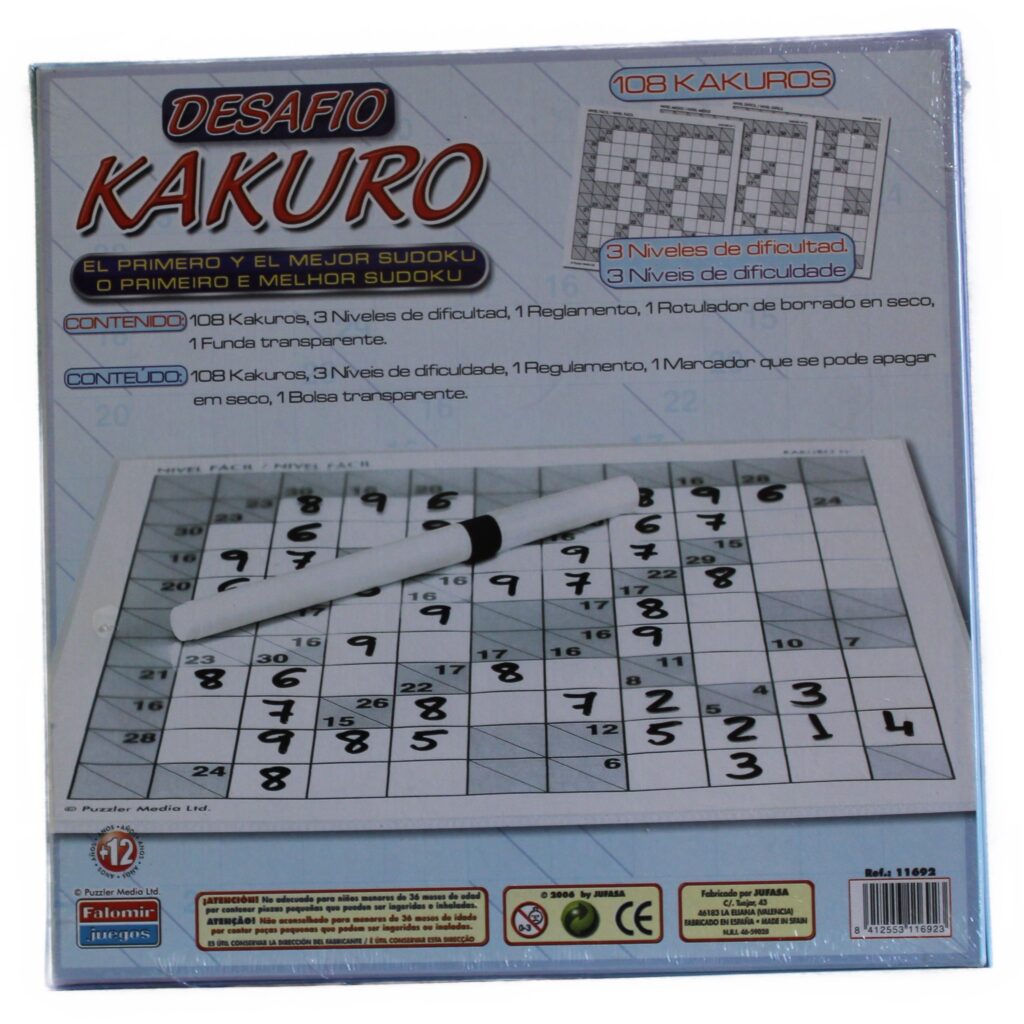 DESAFIO KAKURO - EL PRIMERO Y EL MEJOR SUDOKU - 108 KAKUROS CON 3 NIVELES DE DIFICULTAD ...